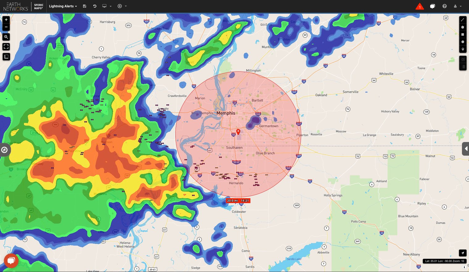Sferic Maps® Adds Countdown Clock and Location Display Controls
